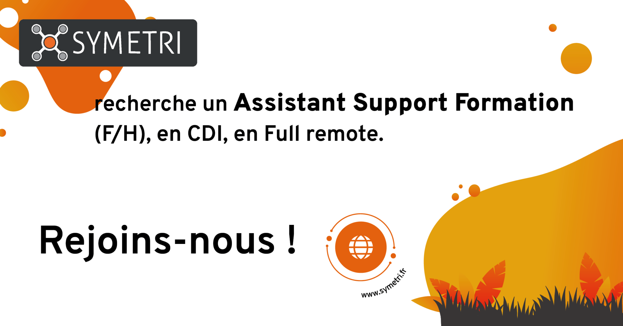 Symetri recherche son assistant support formation, F/H - Symetri