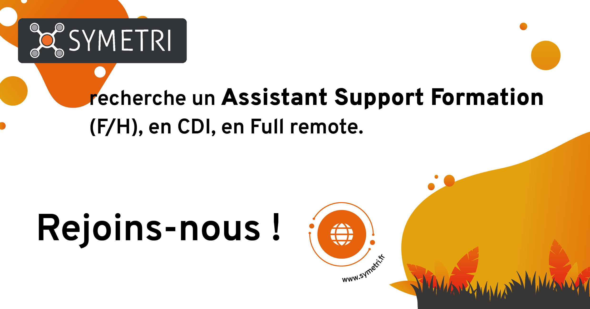 Symetri recherche son assistant support formation, F/H - Symetri